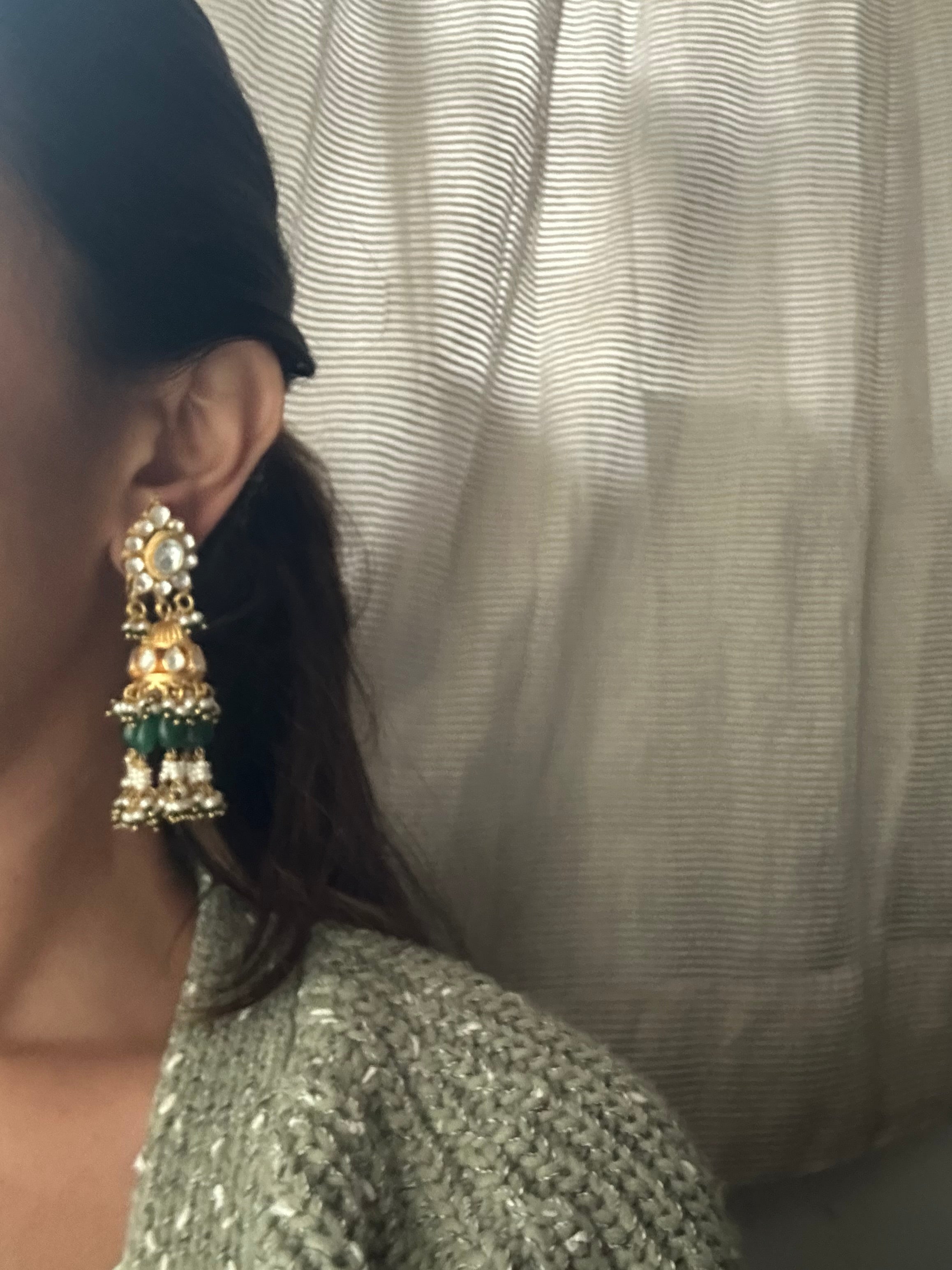 Khusha Green Earrings – Dhora India