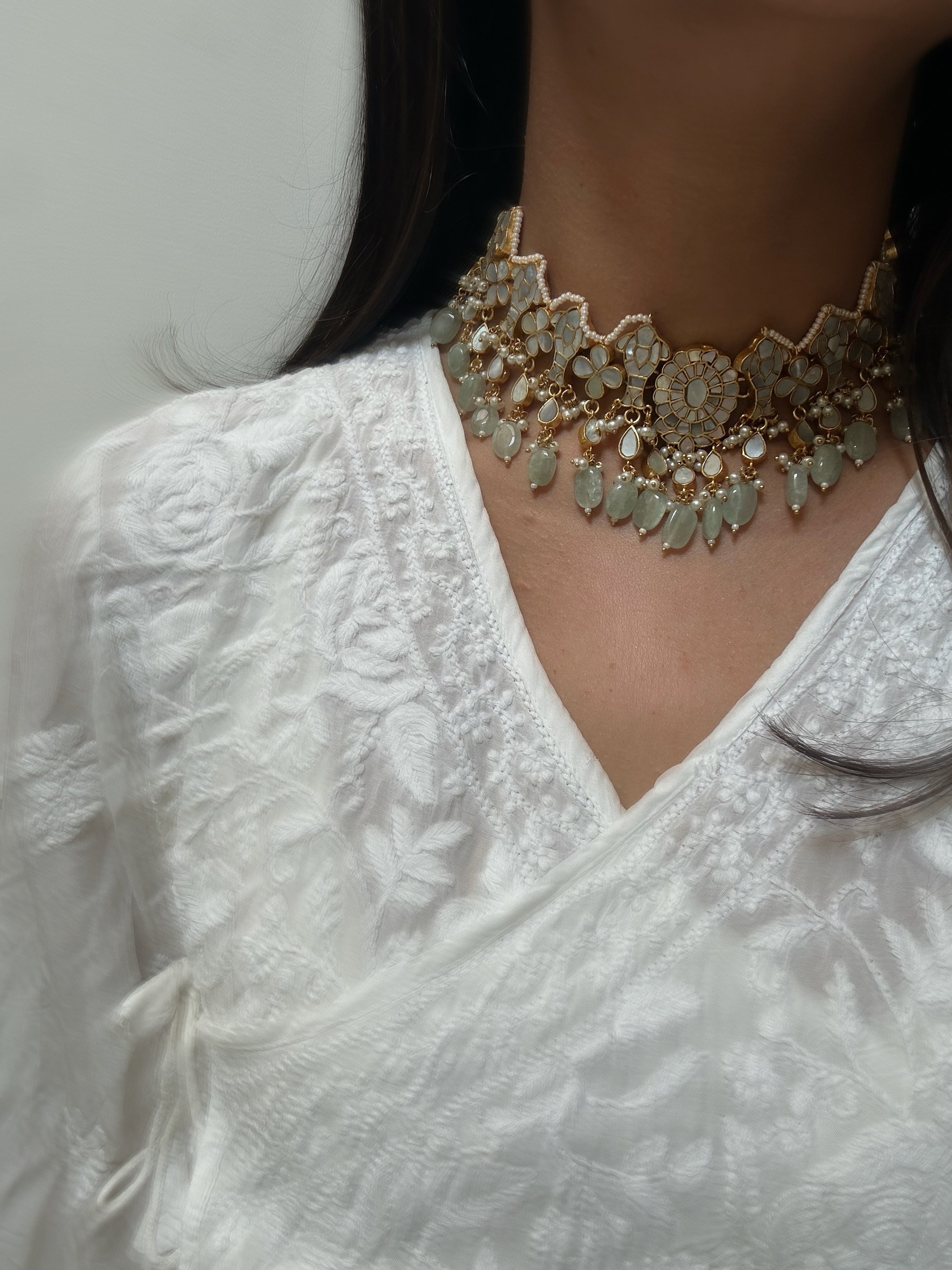 Ivory Milk Necklace Set – Dhora India