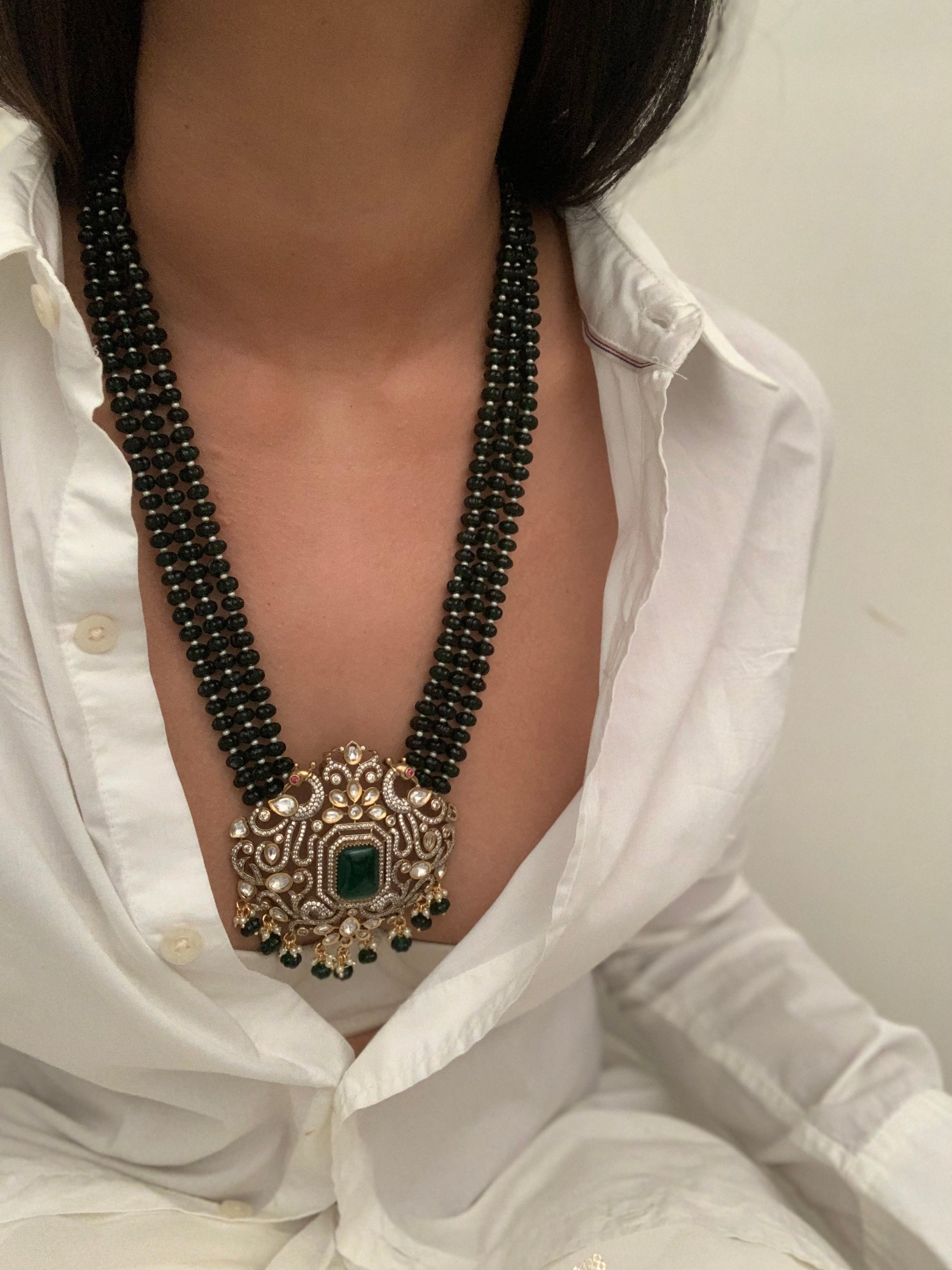 Peacocks Charm Necklace – Dhora India