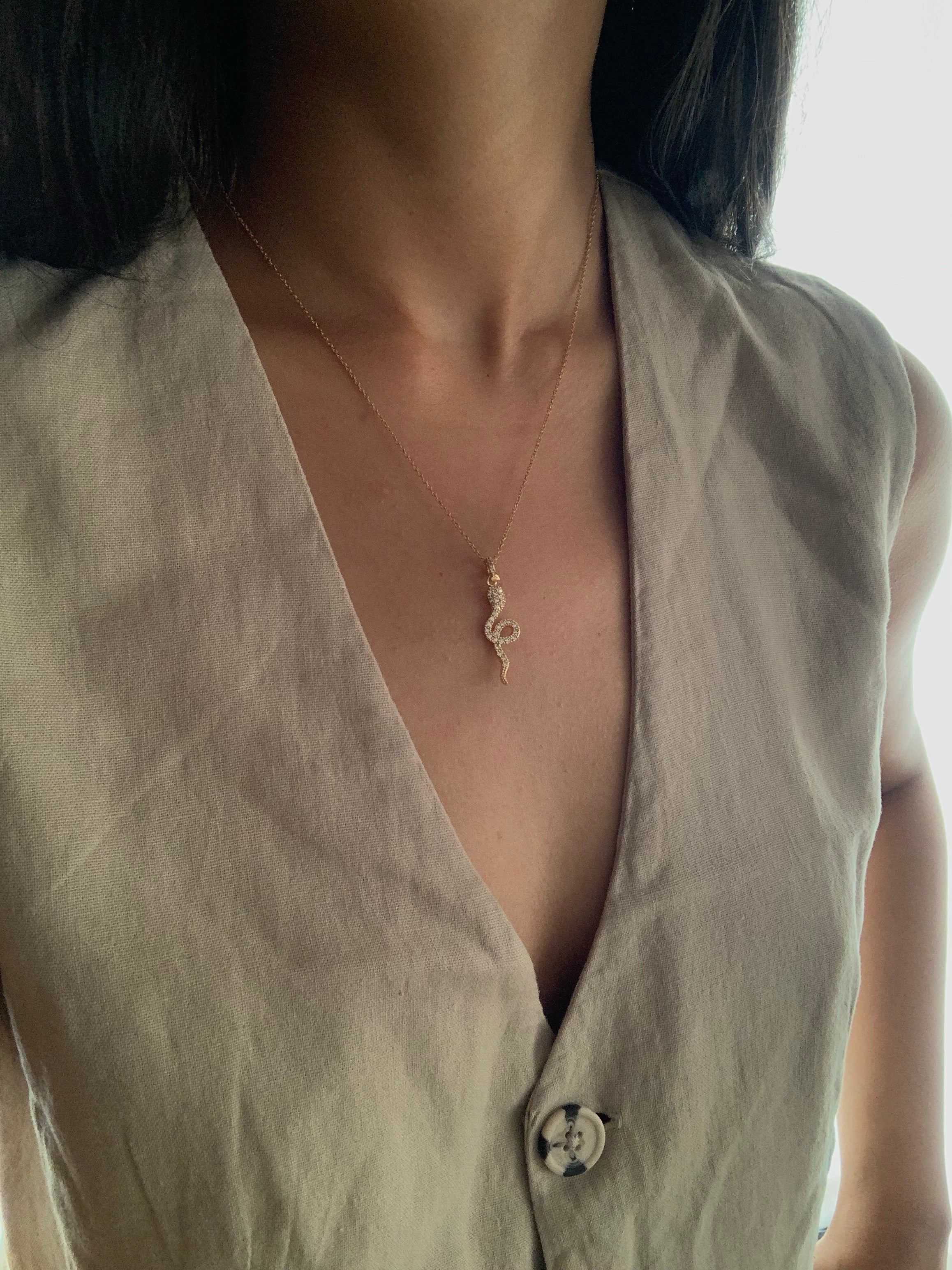 Snake Rhine Necklace – Dhora India