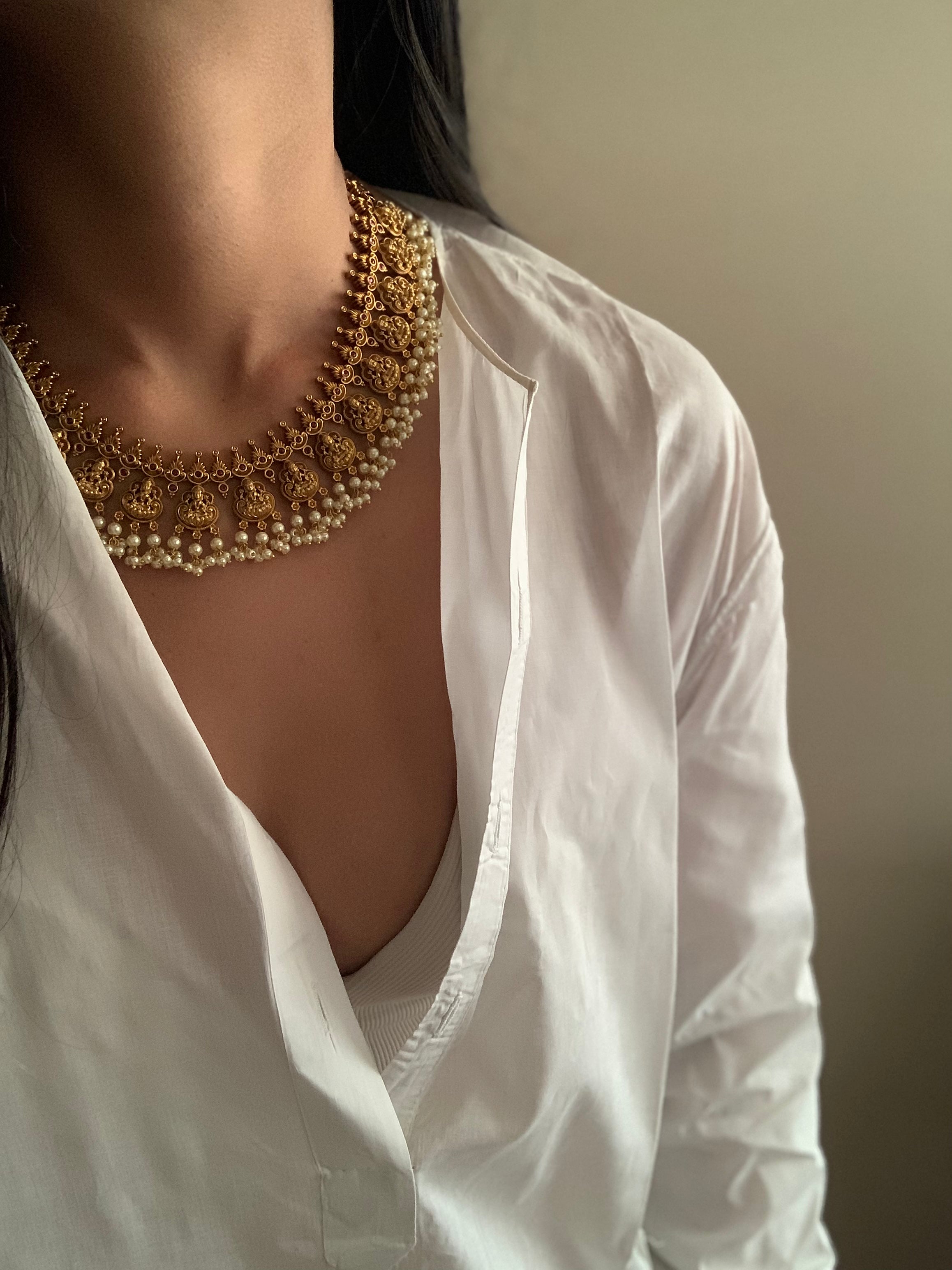 Divine Pearl Necklace Set – Dhora India