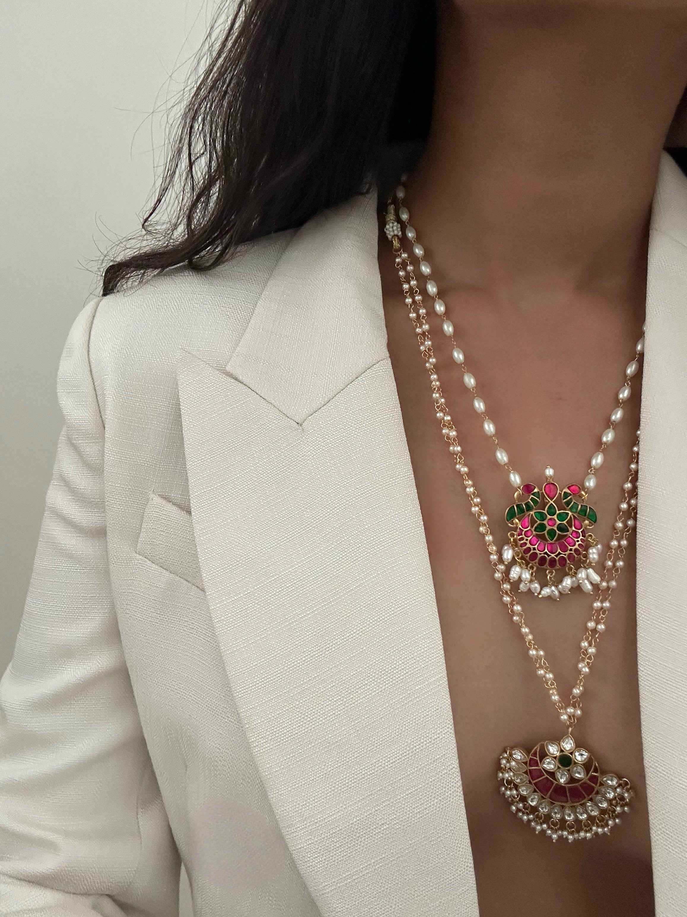 Peacock Pink Necklace – Dhora India