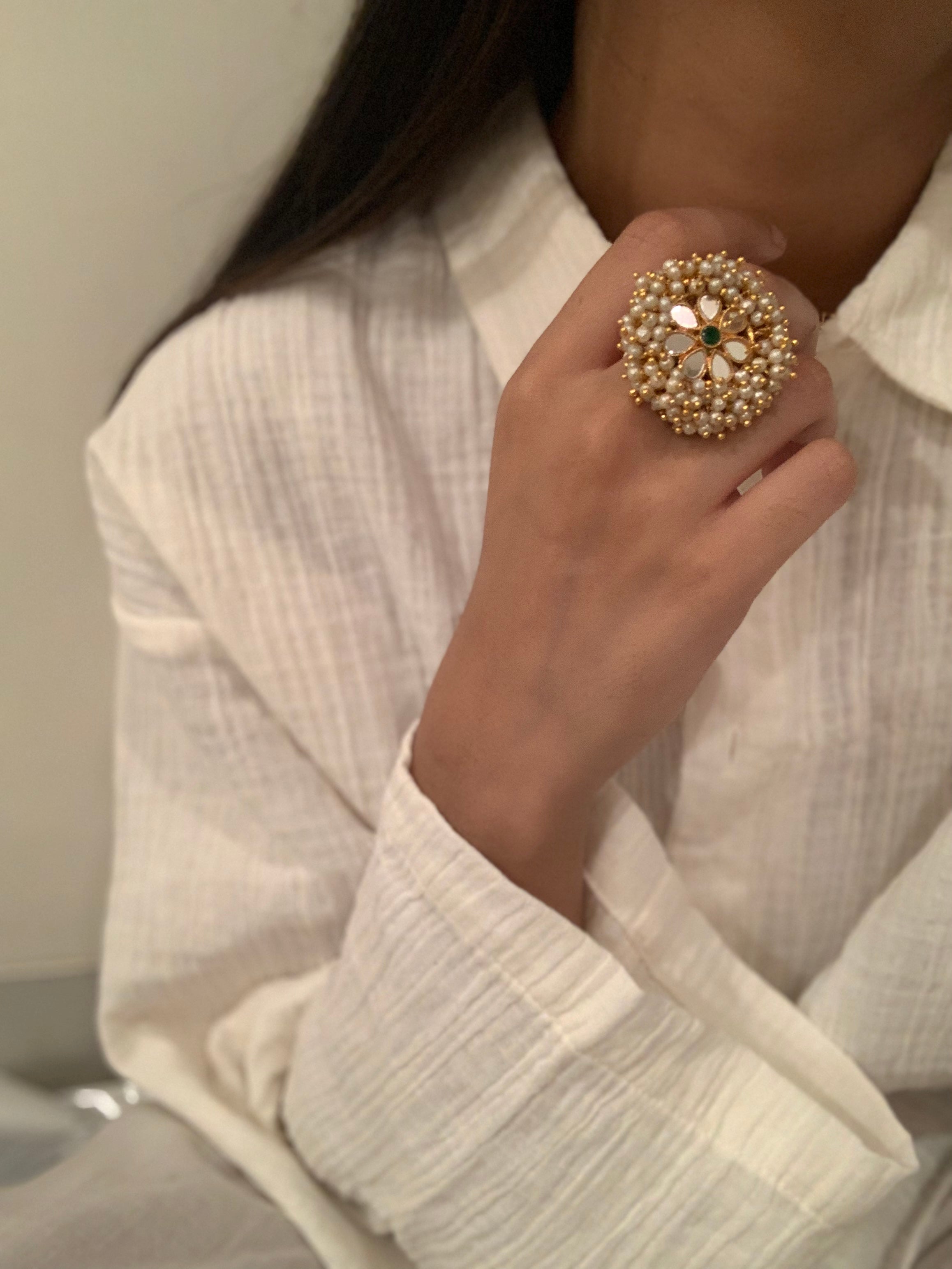 Pearl Chakra Ring – Dhora India