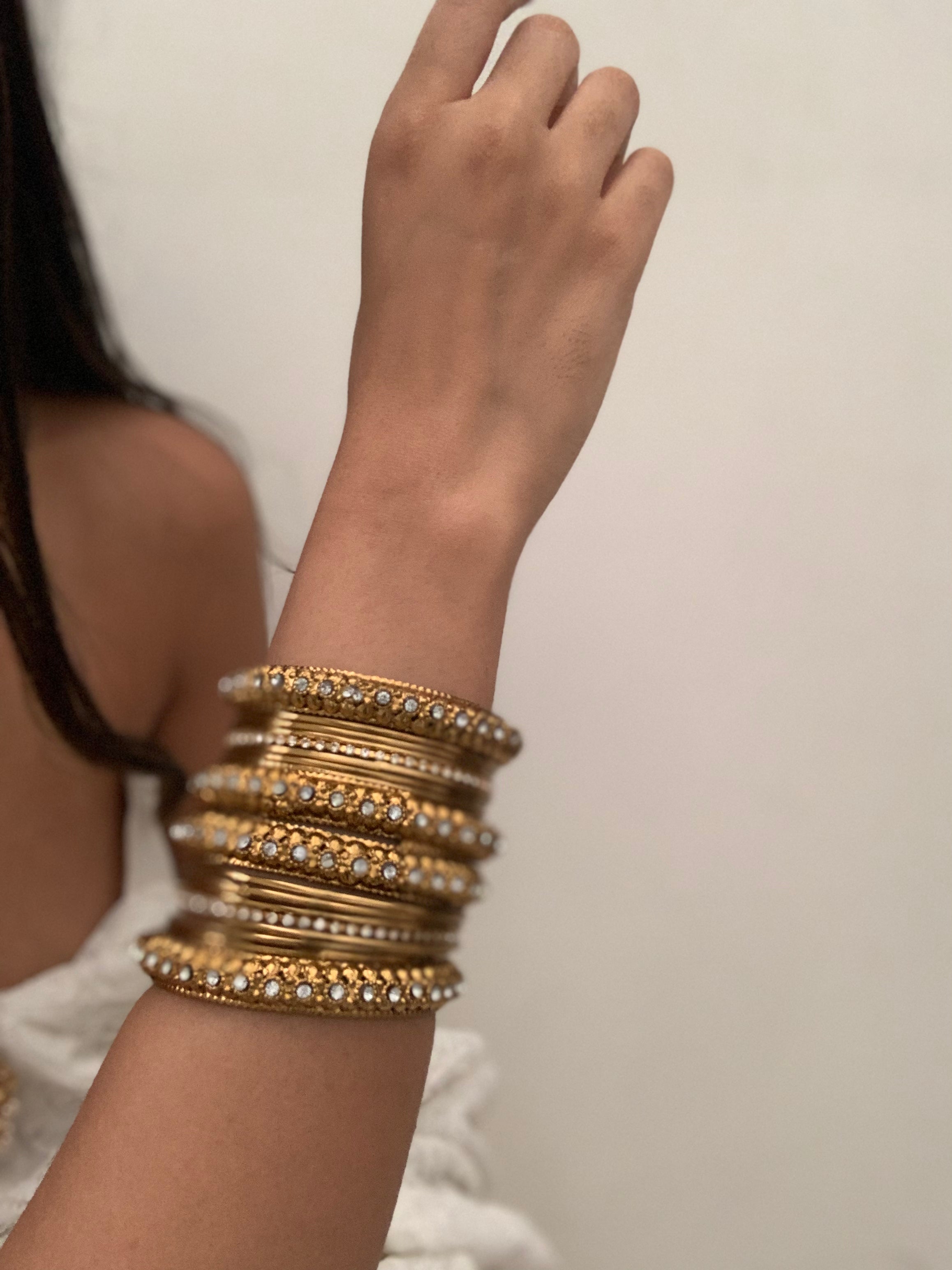 Gold Globe Bangle Bracelet – Dhora India